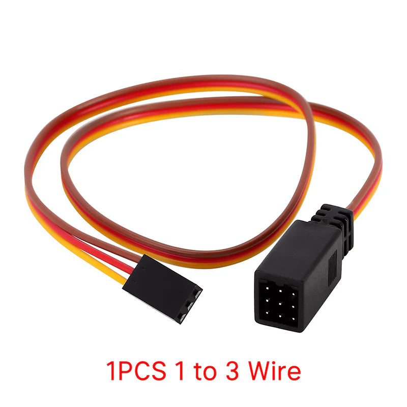 INJORA RC Servo JR Plug Extension Wire Cable 1 To 3 For RC Car Boat Ai ...