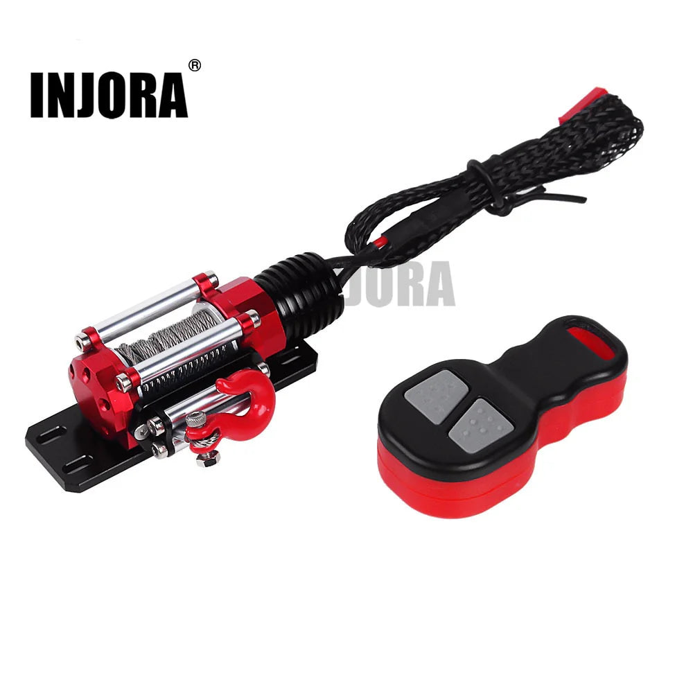 INJORA Metal Winch With Wireless Remote Controller For 1/10 RC Crawler ...