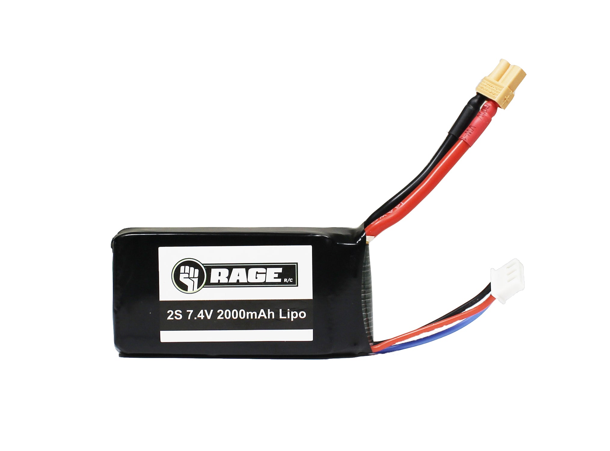 Rage RC 2S 7.4V 2000mAh Lipo Battery; Imager 390 – EVS Hobbies USA