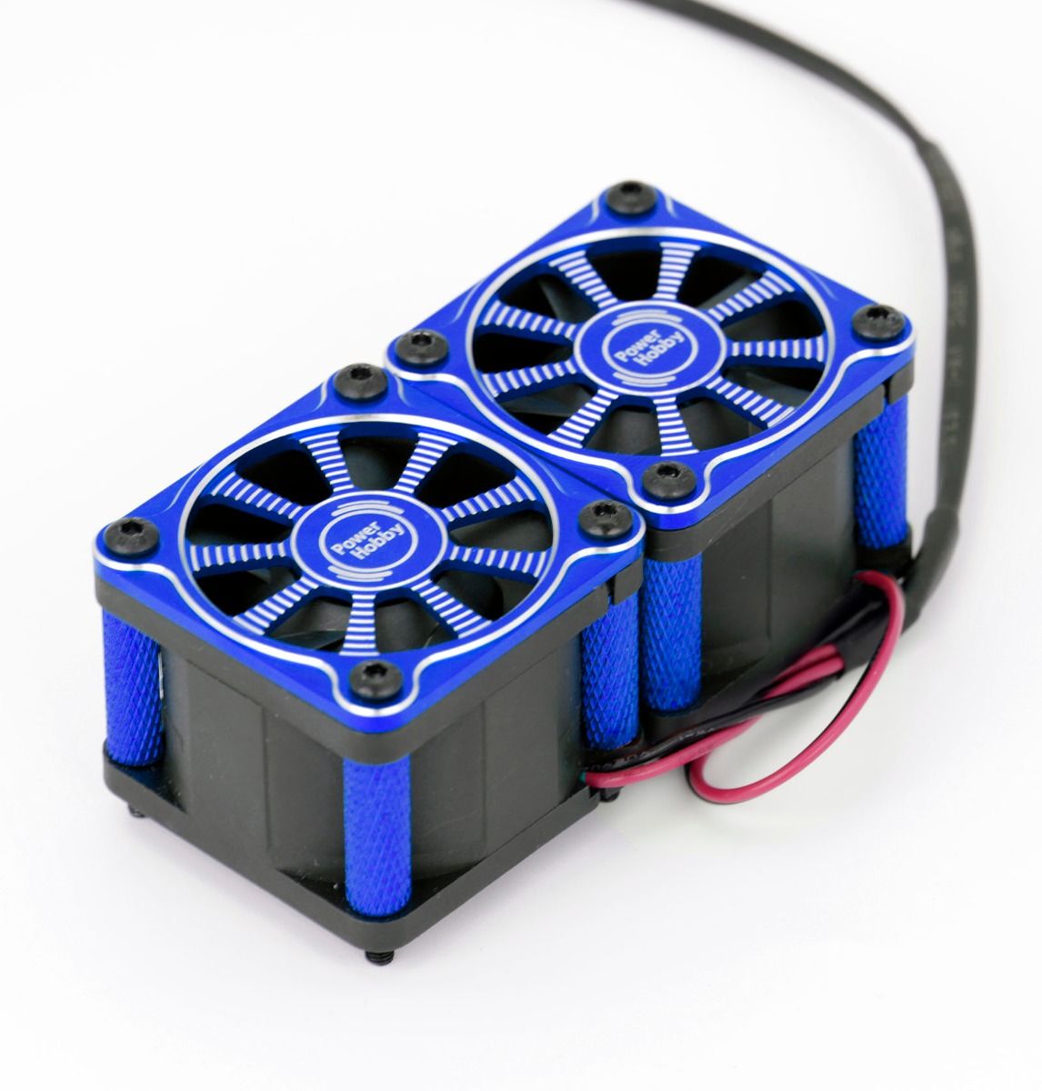 Power Hobby Twister Twin / Dual 40mm 1/8 1/5 Motor Aluminum Cooling Fa ...